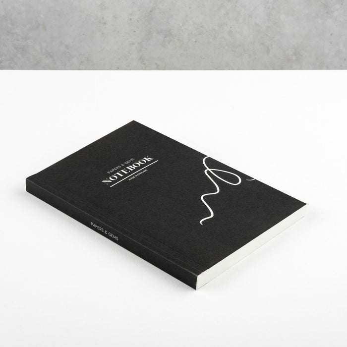 A5 Lined Lay-Flat Notebook | Black