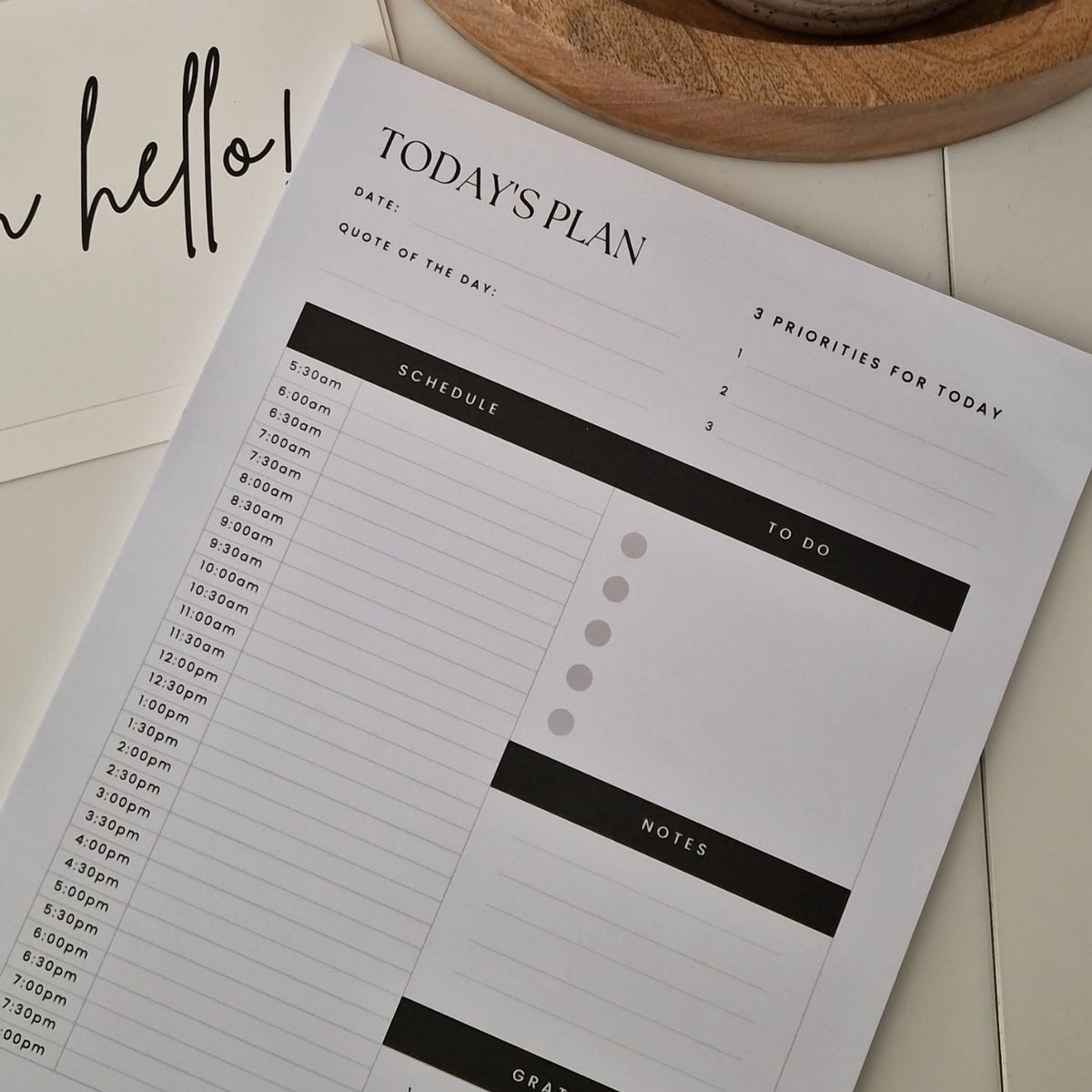 Daily planner pad A4 | 50 tear-off sheets for daily planning